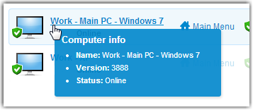Starting remote control in LogMeIn Central - Central Support