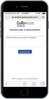 Support für mobile Geräte - GoToAssist Corporate-Support