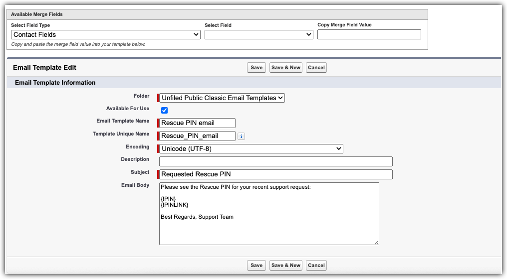 Tarefa 3: Configurar um usuário técnico - Suporte do Rescue