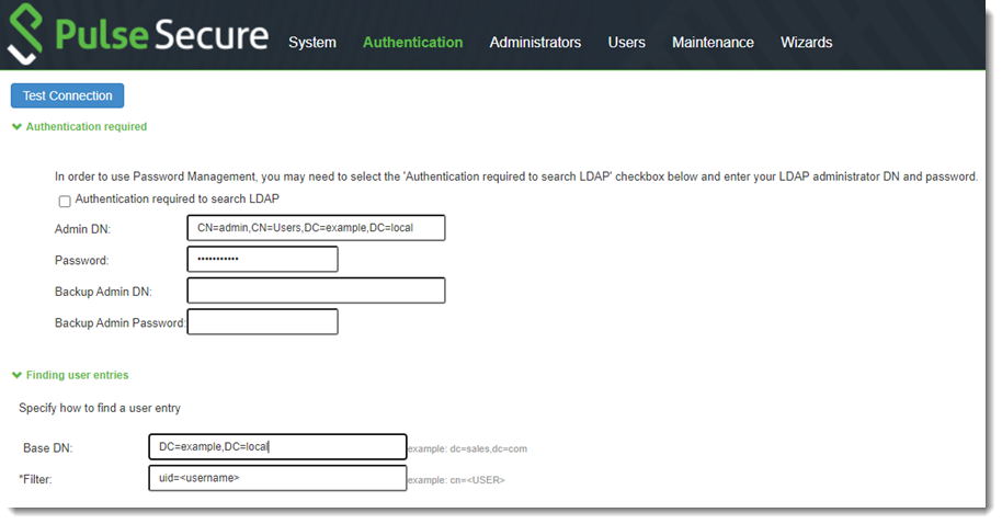 Pulse Secure VPN configuration for LastPass Universal Proxy LDAP ...