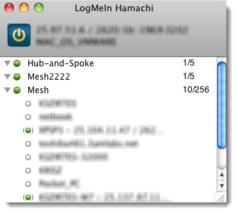 O cliente Hamachi - Suporte do Central