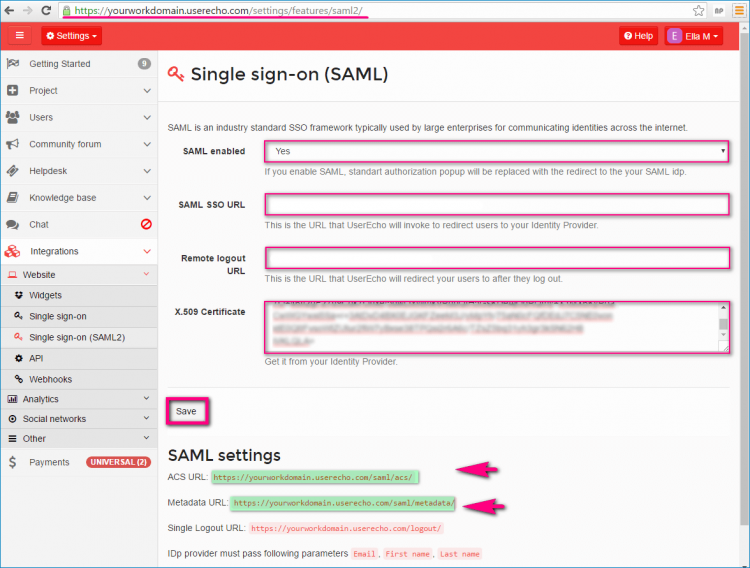 UserEcho App Integration - LastPass Support