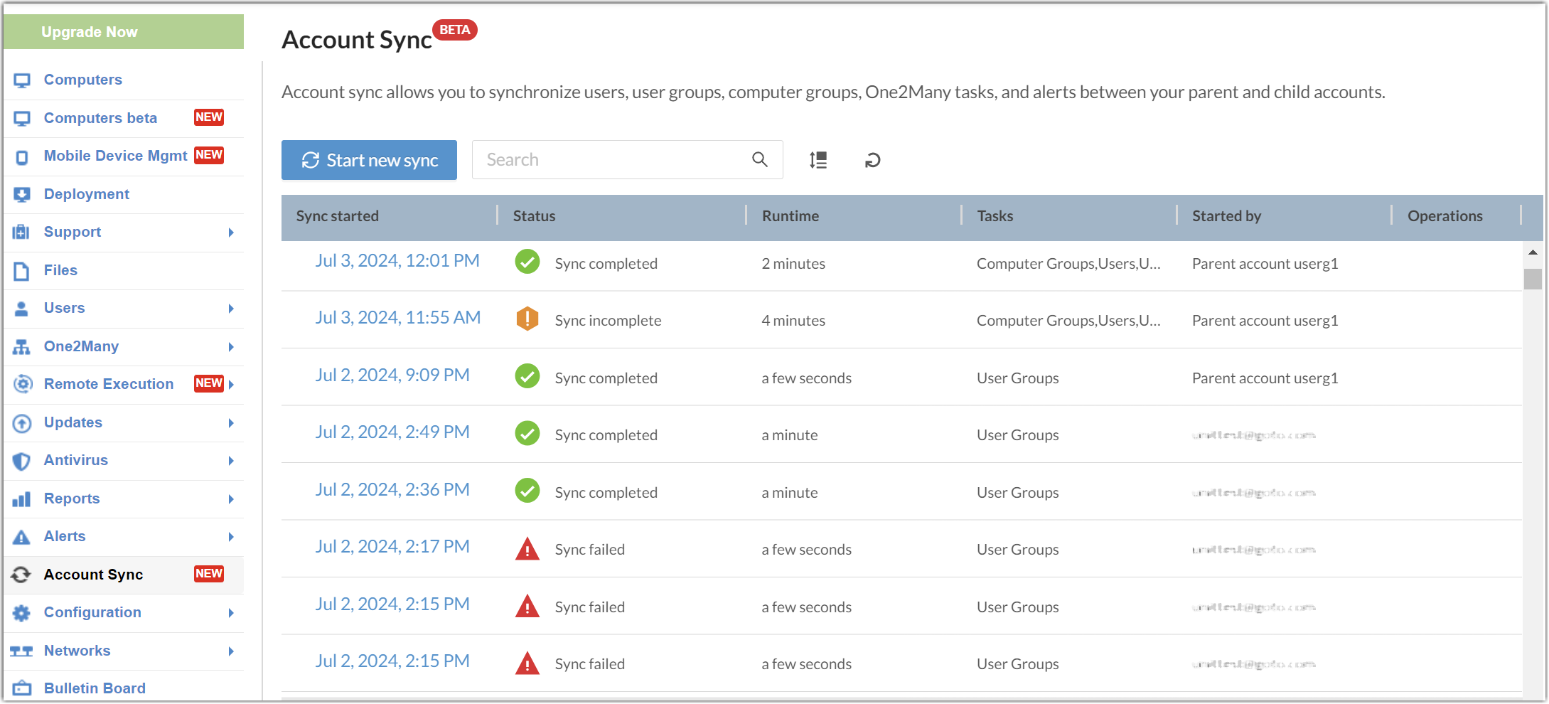 Sync your LogMeIn Central accounts - Central Support
