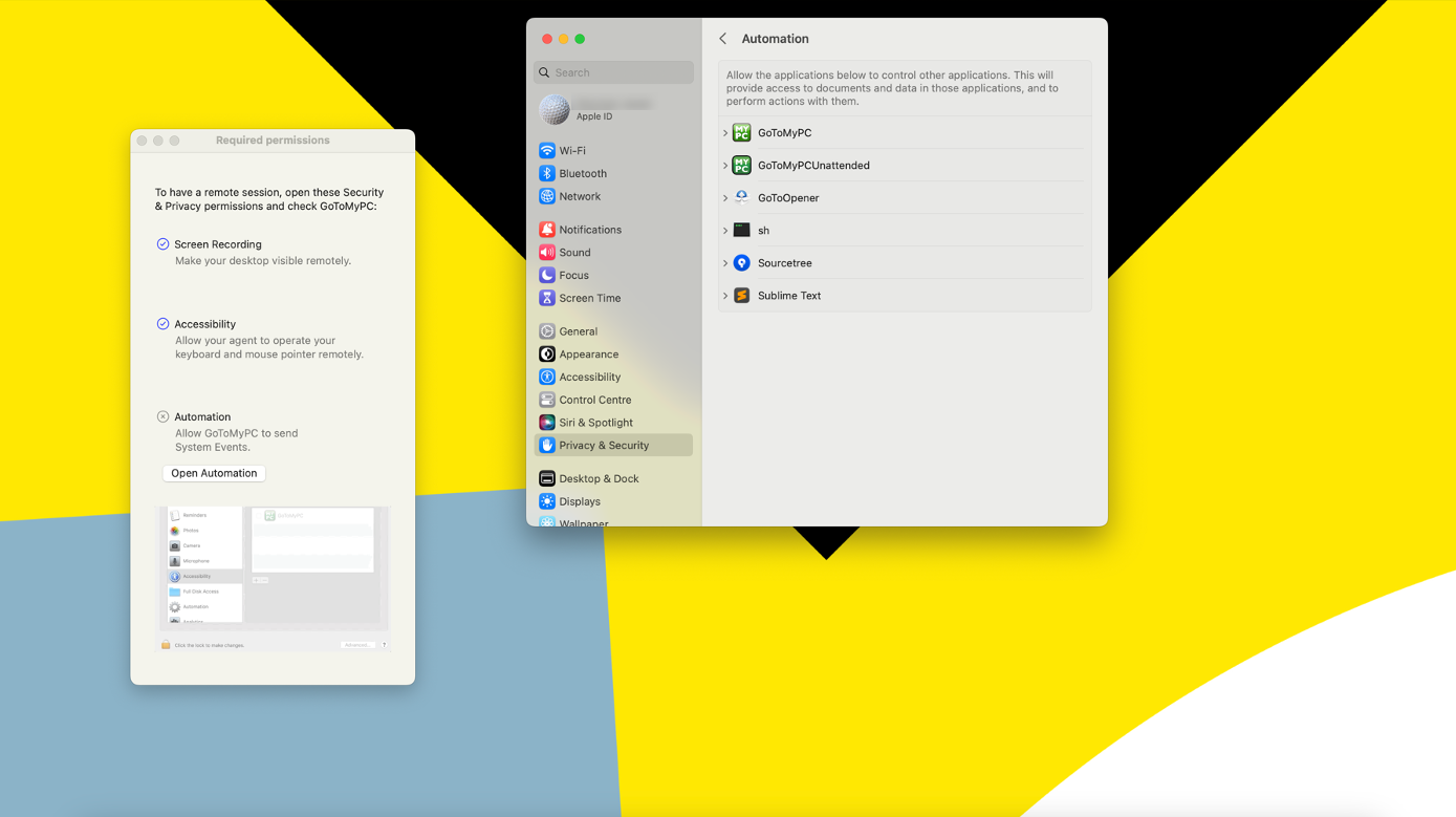 Grant permission to your host computer on macOS - GoToMyPC Support