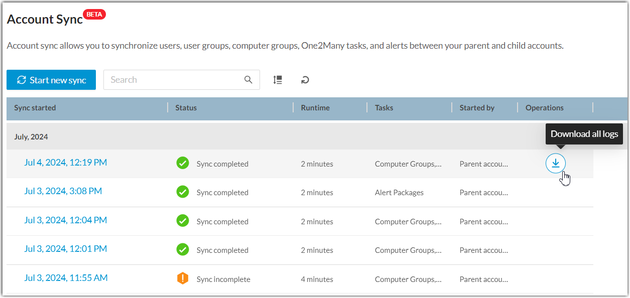 Sync your LogMeIn Central accounts - Central Support