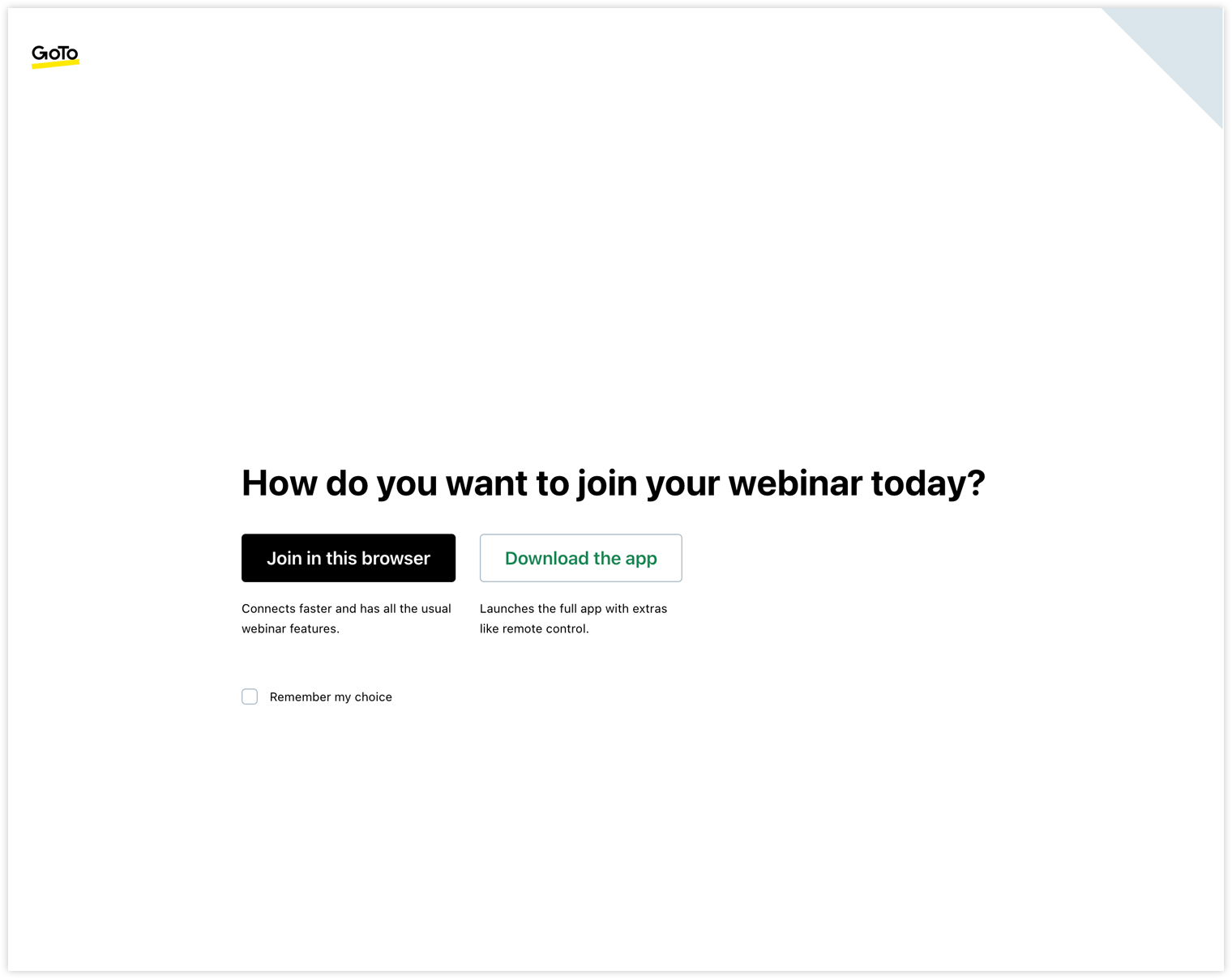 Join a webinar session - GoTo Webinar Support