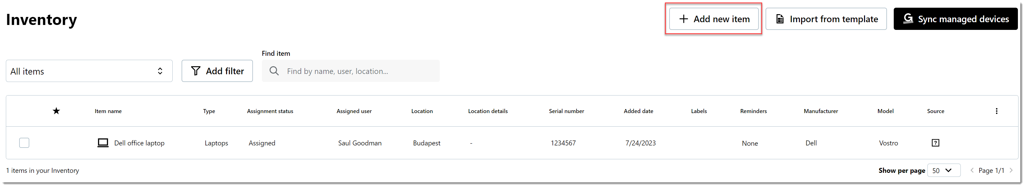 Add a new item - Support voor GoTo Resolve