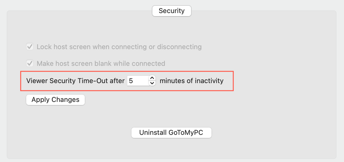 How do I configure security time-out? - GoToMyPC Support