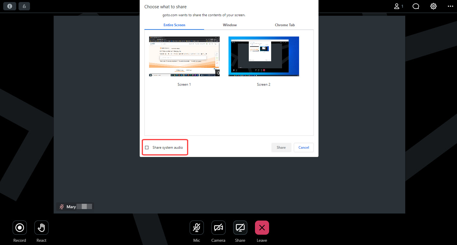 How do I include media sound during a session? - GoTo Training Support