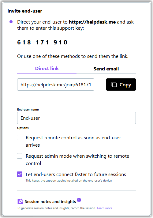 Getting Started: Remote support from the Support page - LogMeIn Resolve ...