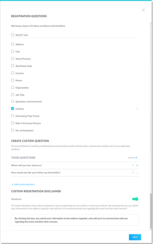 Add Fields to Webinar Registration Form - GoToWebinar Support