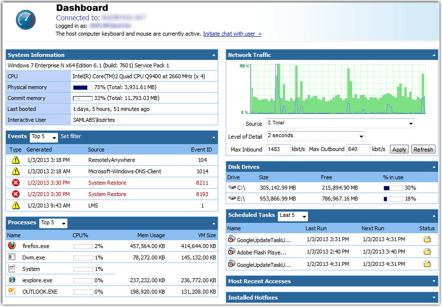 RemotelyAnywhere Dashboard - RemotelyAnywhere Support