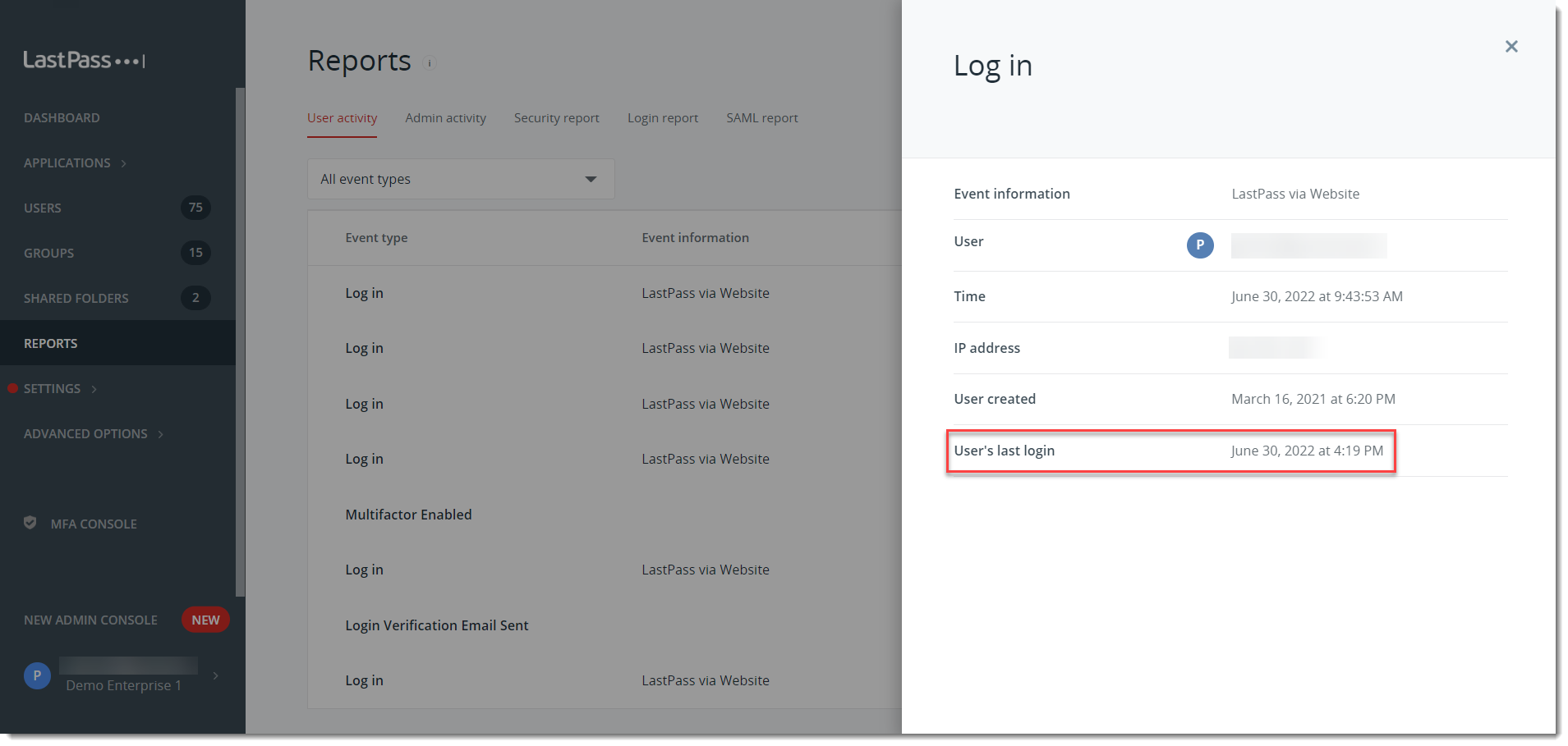 " Último login " as informações não são mais exibidas nos sites. Onde ...