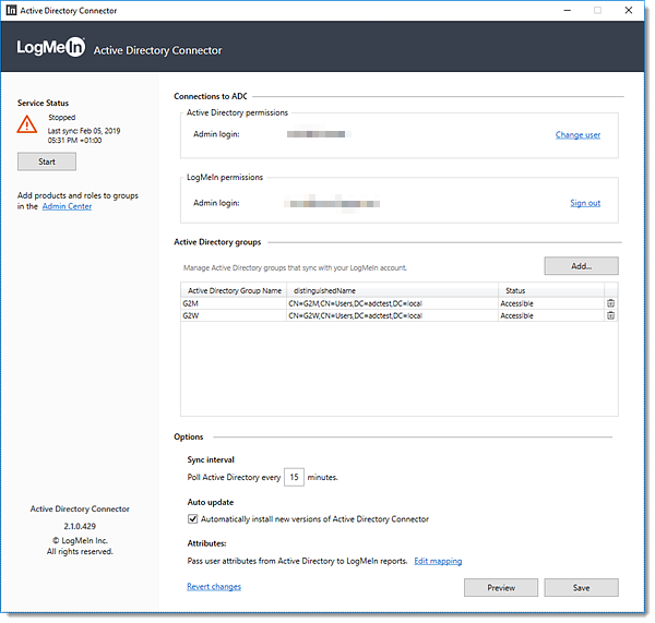 Configure the Active Directory Connector v2 - GoTo Connect Support