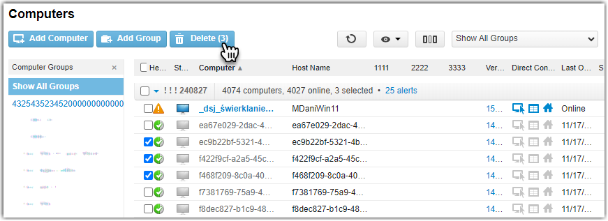 Einen Computer aus Ihrem LogMeIn Central Konto löschen - Support für Central