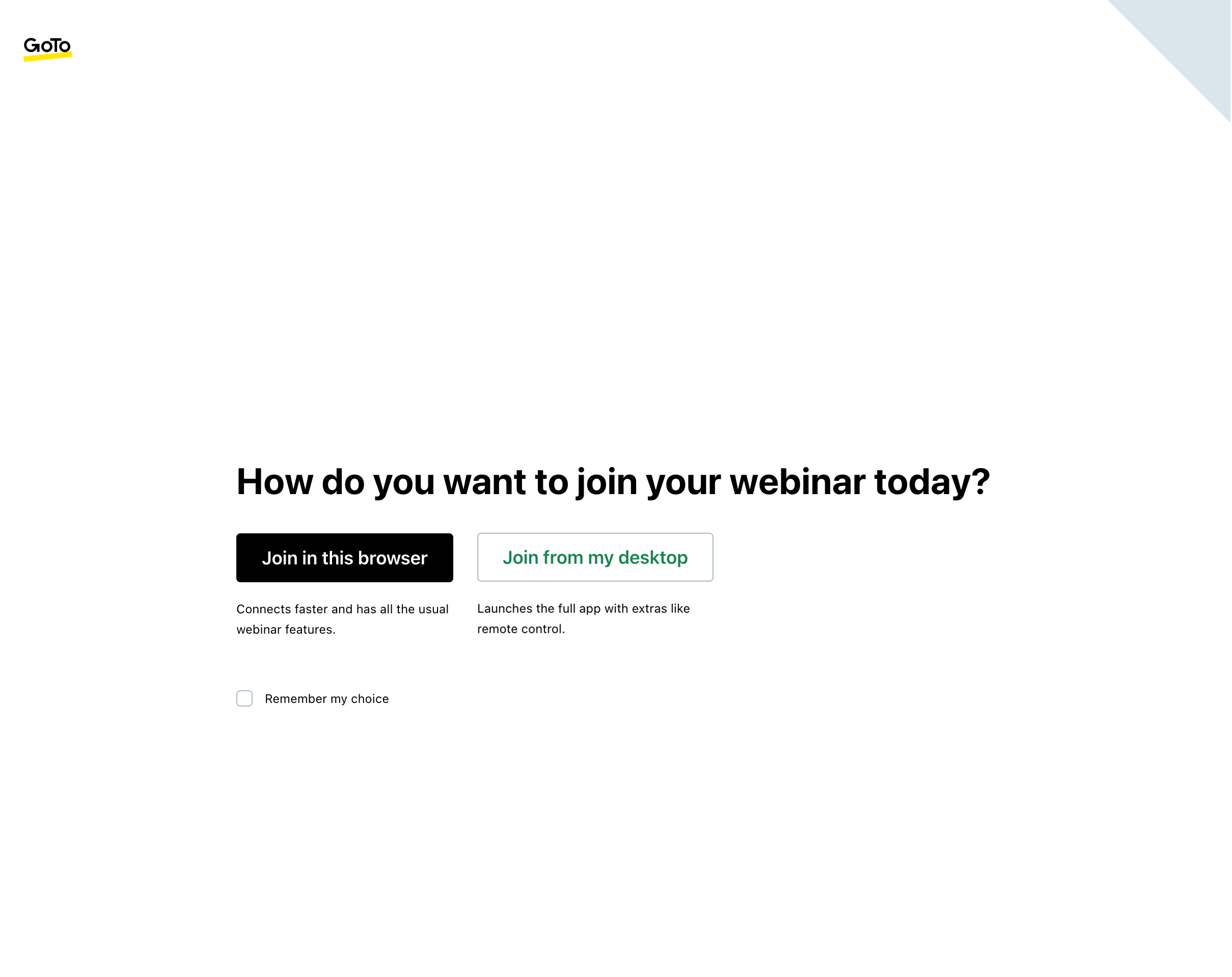 Join a webinar session - GoTo Webinar Support