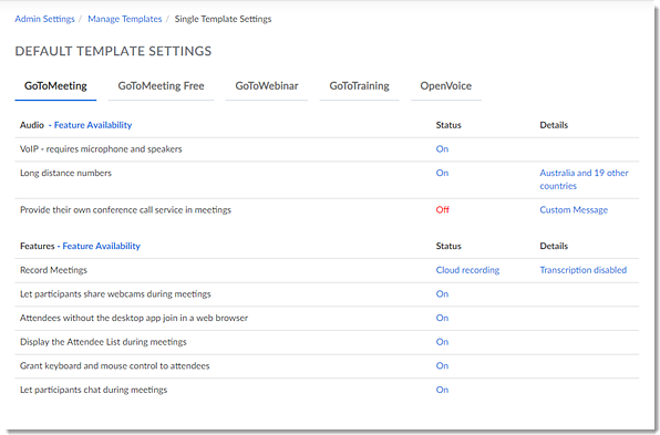 Create and Manage Settings Templates - GoTo Connect Support
