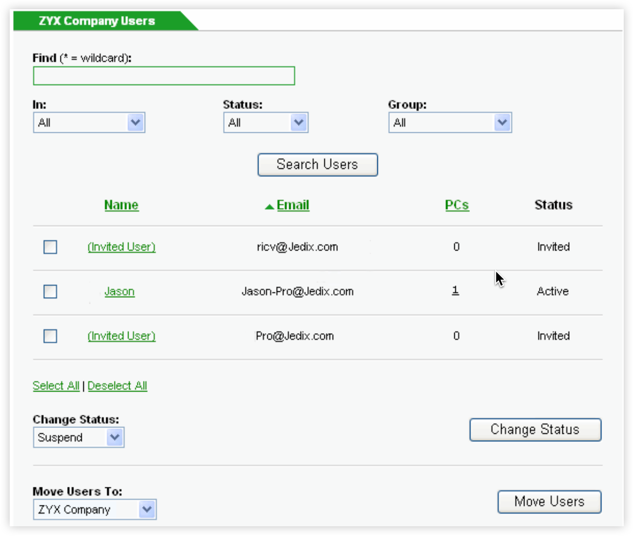 View the Manage Users page - GoToMyPC Support